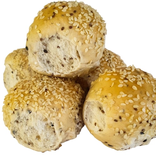 Pancitos con Sésamo Pan Esponjoso Cubierto de Semillas de Sésamo (25 Panes)