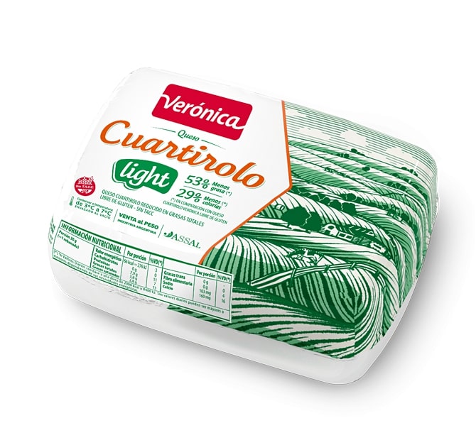 Verónica Queso Cuartirolo Light, 1 kg (Al Peso)