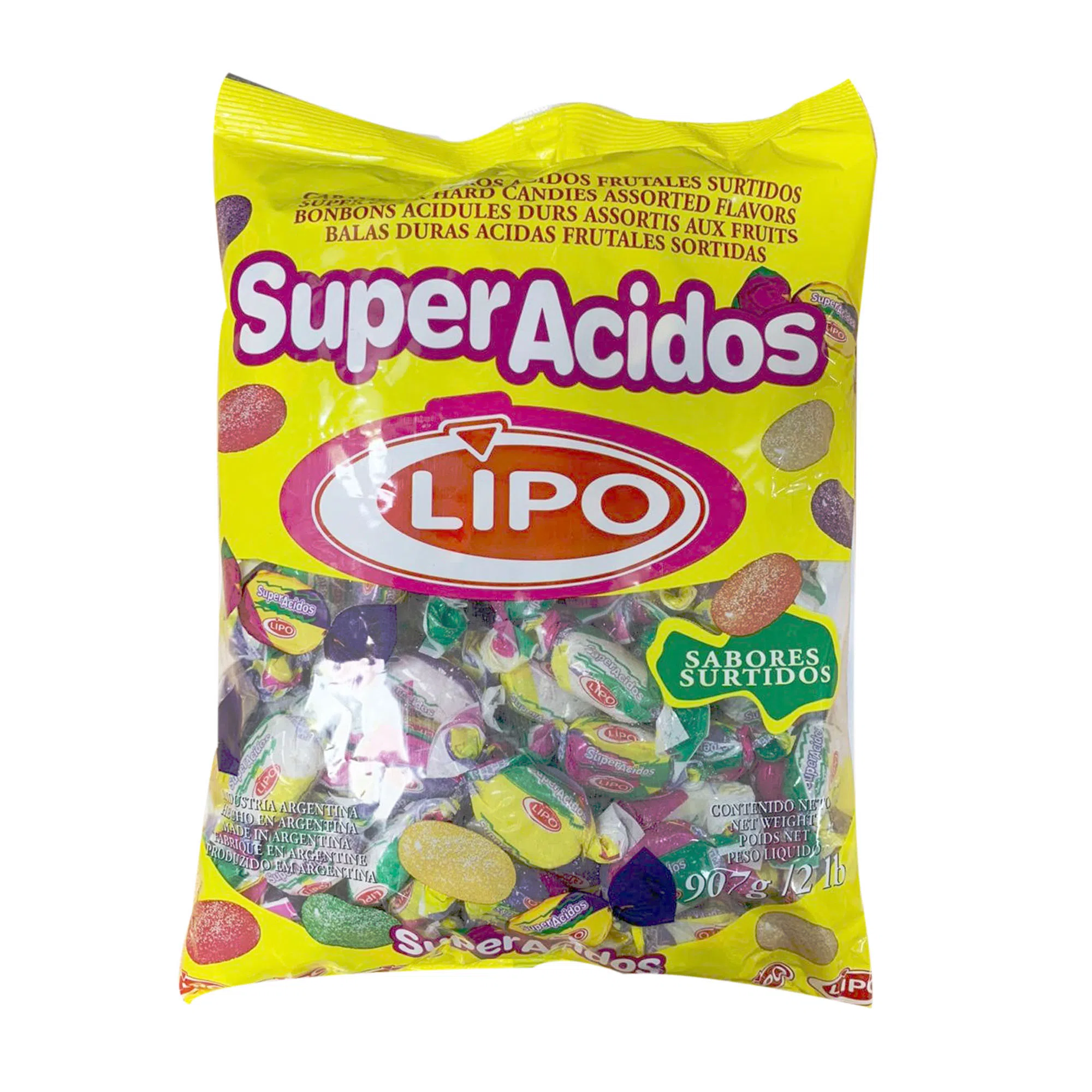 Lipo Caramelos Duros Frutales Ácidos, 907 g
