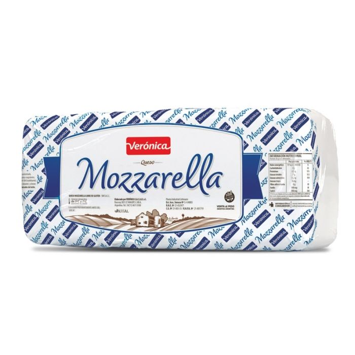Verónica Barra de Queso Mozzarella, 4 kg (Al Peso)