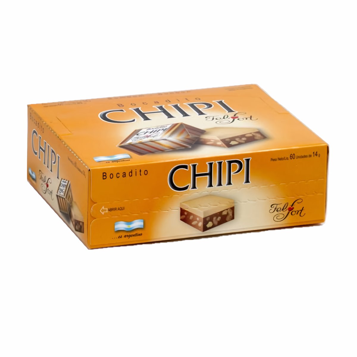Felfort Bocadito Chipi Chocolate con Leche y Blanco con Maní, 14 g (60 ...