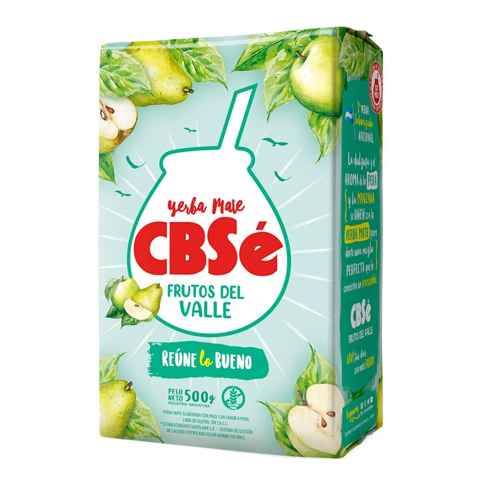CBSé Yerba Mate Sabor Frutos del Valle, 500 g