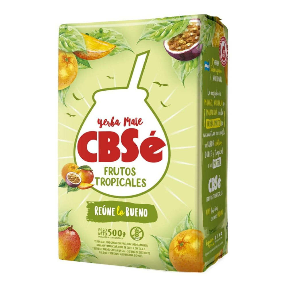 CBSé Yerba Mate Sabor a Frutos Tropicales, 500 g