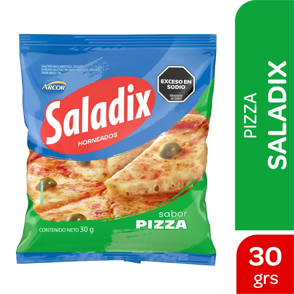 Saladix Horneados Snack Sabor Pizza, 30 g