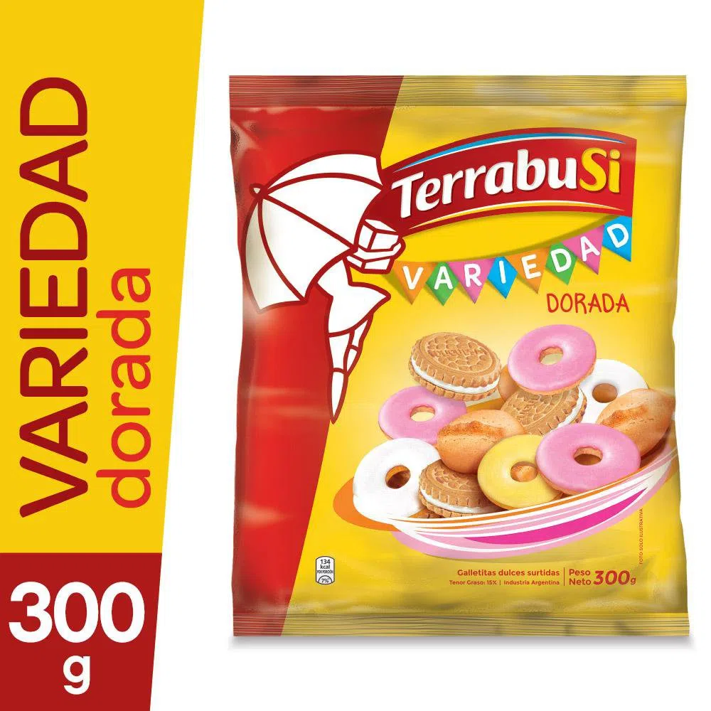 Terrabusi Galletitas Variedad Dorada Surtidas, 300 g