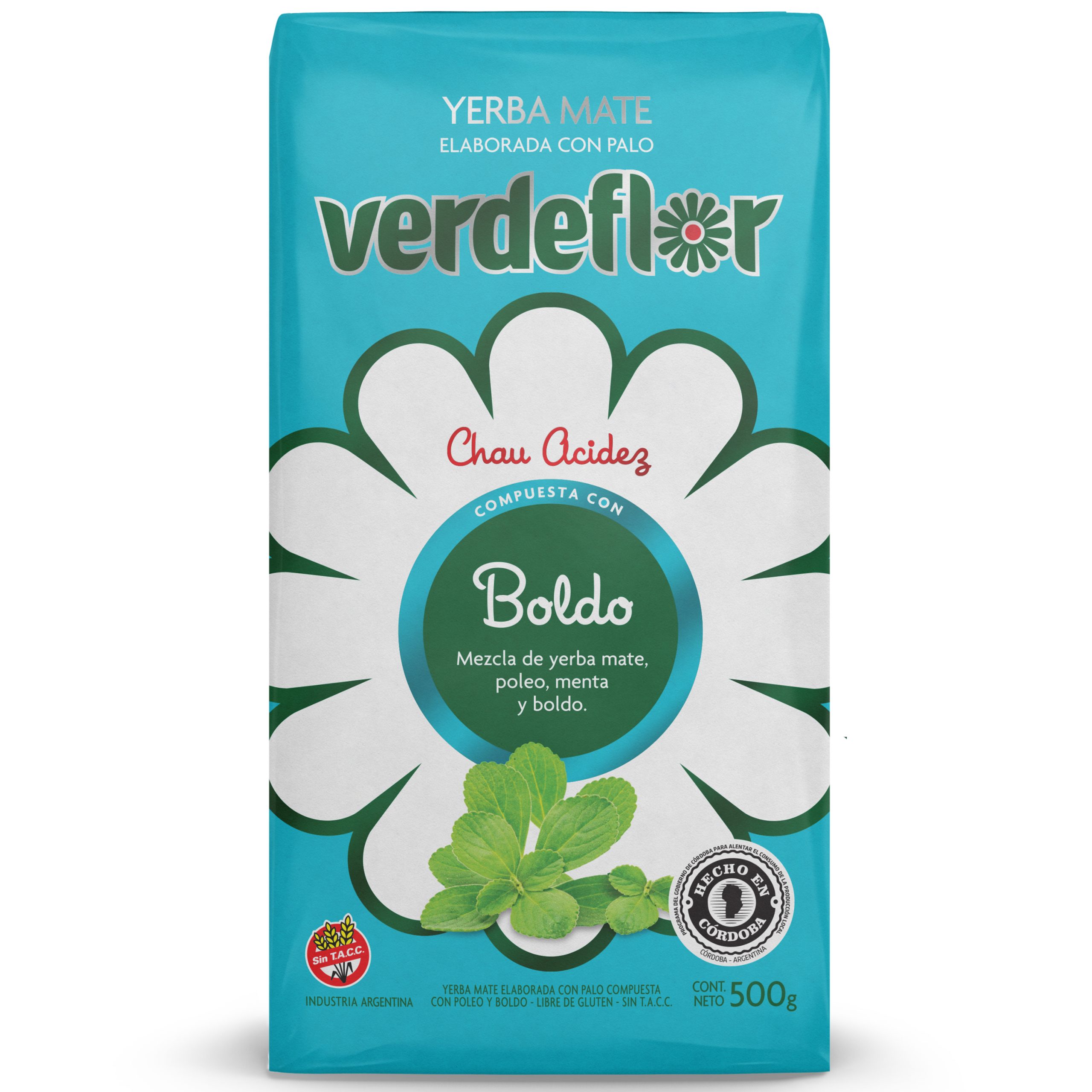 Verdeflor Yerba Mate Compuesta con Boldo, 500 g