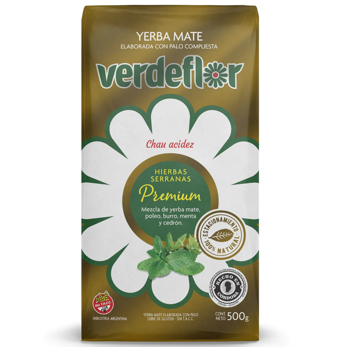 Verdeflor Yerba Mate Hierbas Serranas Premium, 500 g
