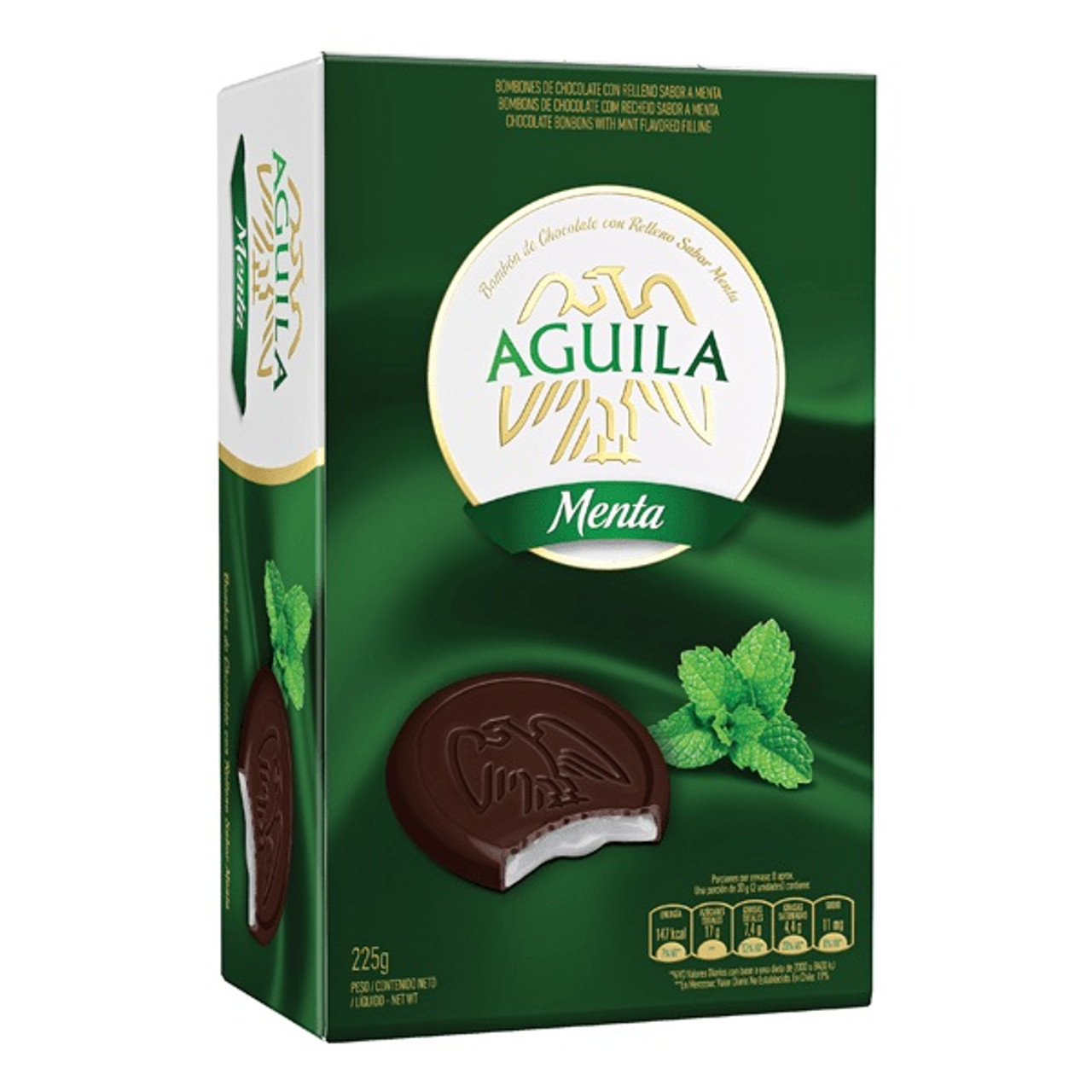 Águila Bombón de Chocolate con Relleno Sabor a Menta, 210 g