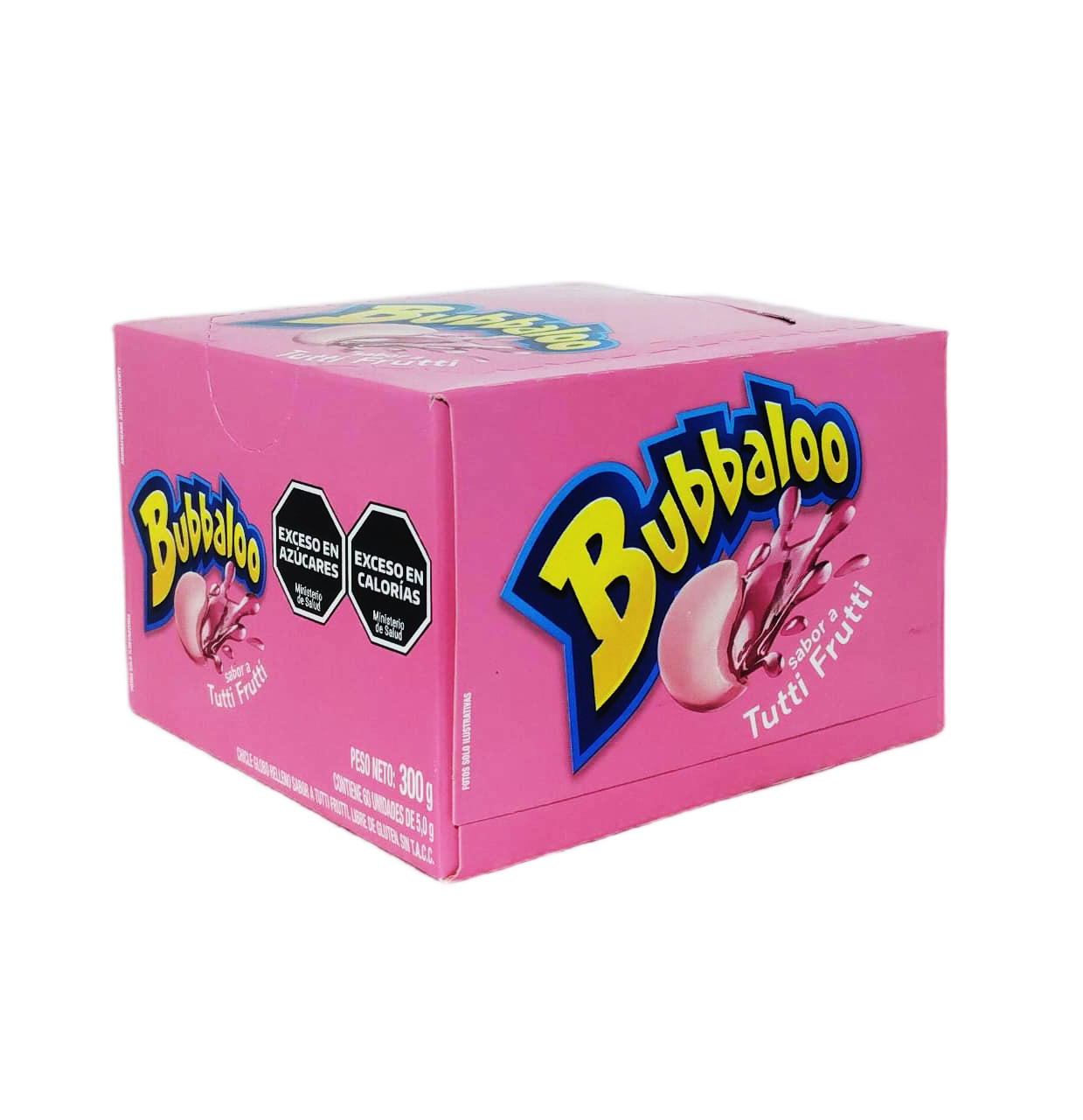 Bubbaloo Chicle Globo Relleno Sabor Tutti Frutti, 5 g (60 Chicles)