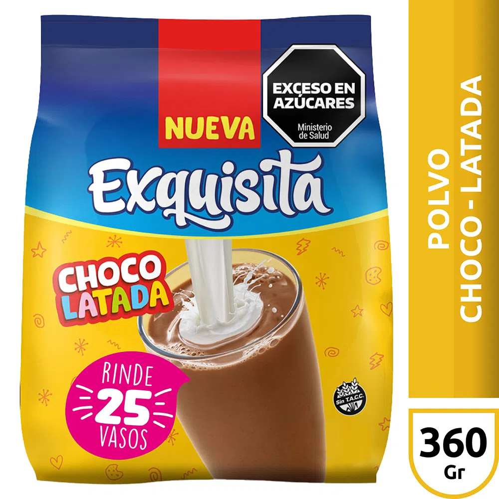 Exquisita Chocolatada Cacao en Polvo a Base de Azúcar, 360 g