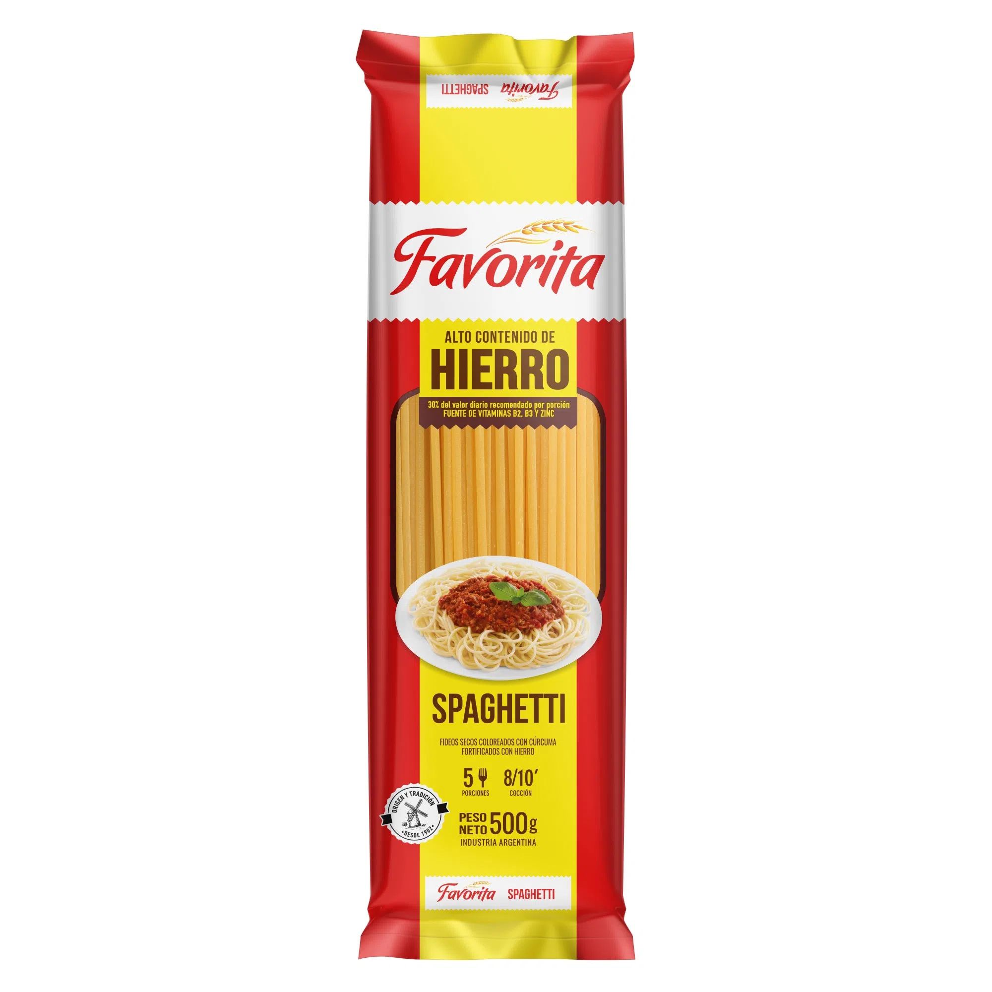 Favorita Fideos Fortificados con Hierro Spaghetti, 500 g