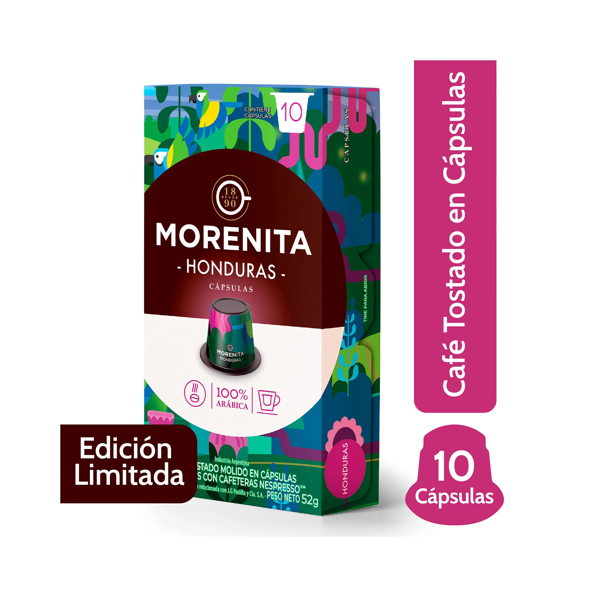 La Morenita Honduras Café Tostado en Cápsulas, 5,2 g (10 Cápsulas)