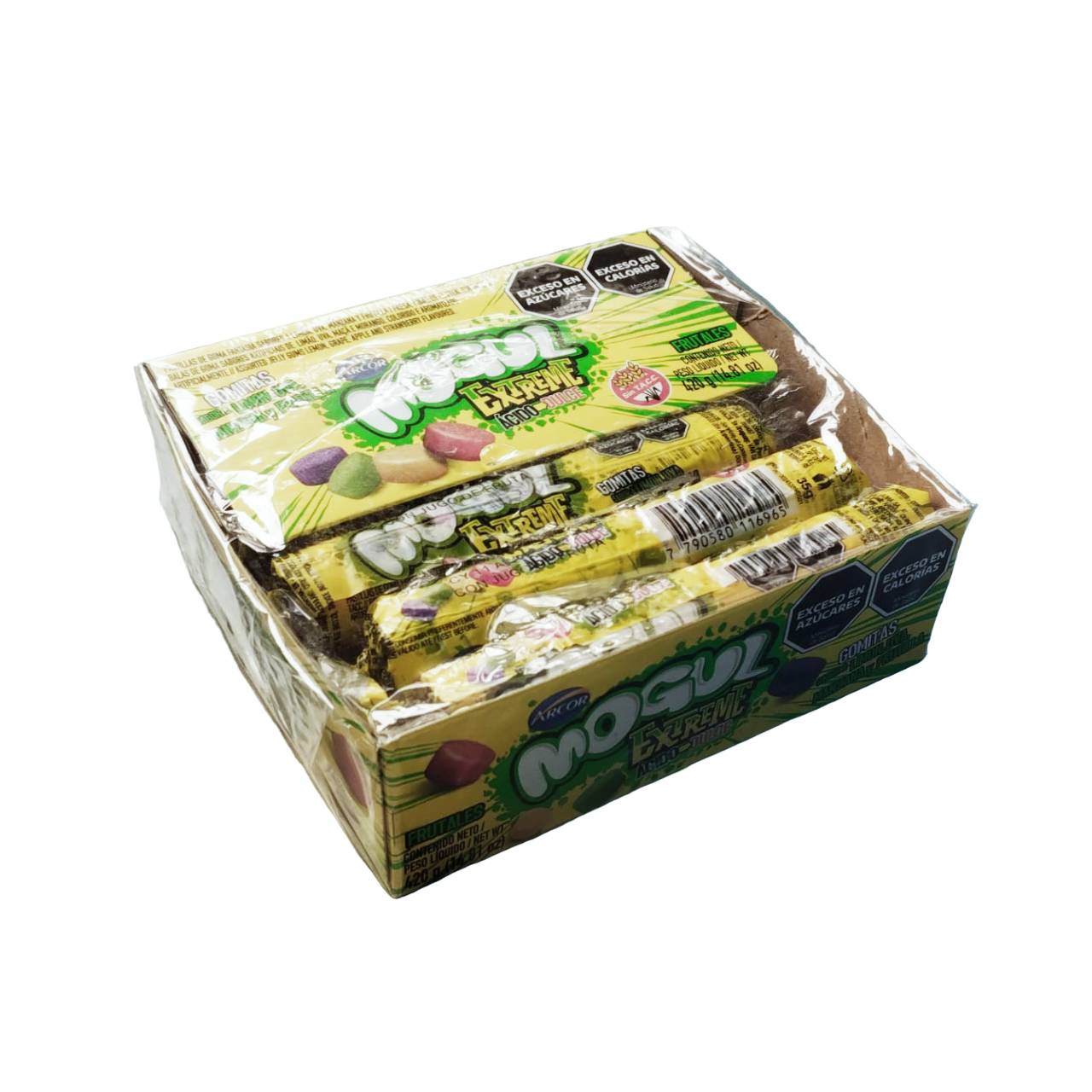 Mogul Extreme Gomitas Frutales Ácidas Sabor Surtido, 35 g (12 Unidades)