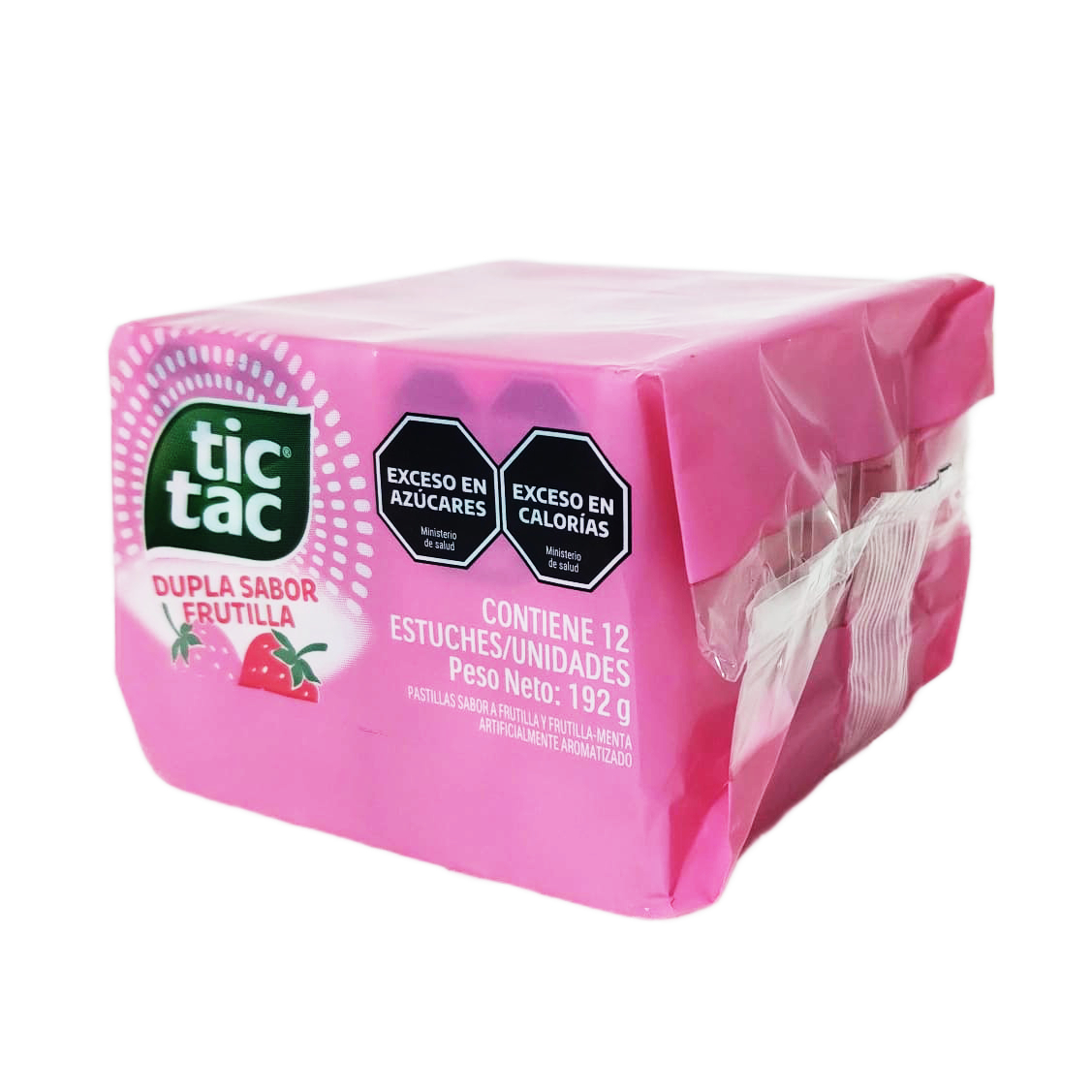 Tic Tac Pastillas Dulces Sabor Frutilla, 16 g (12 Estuches)