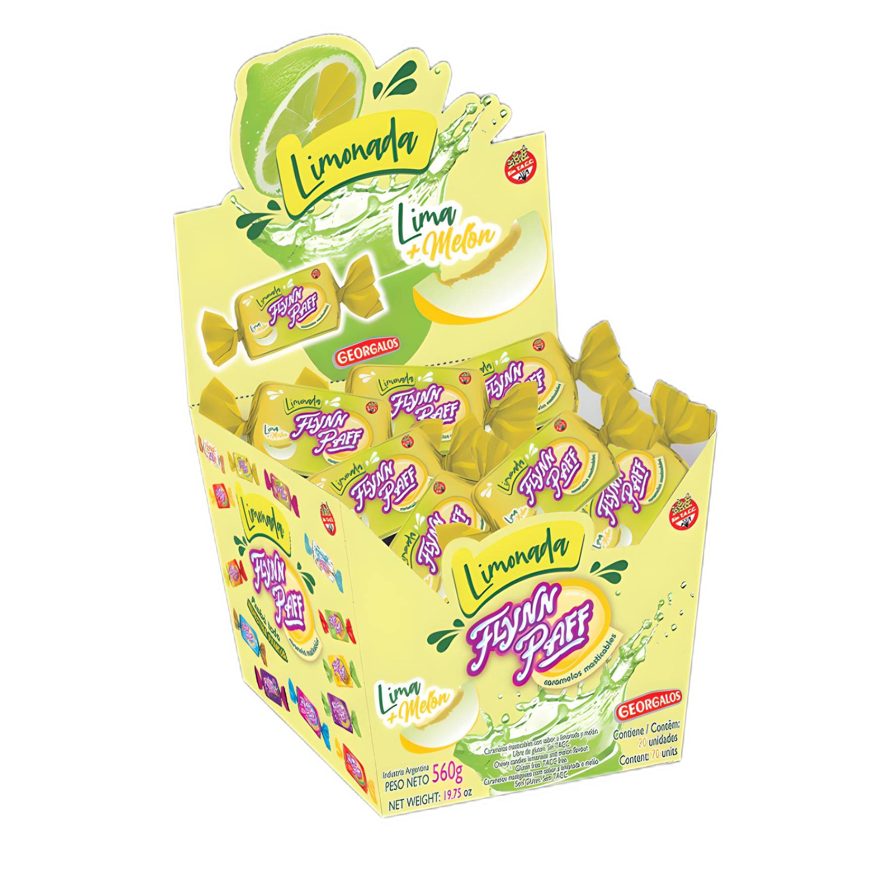 Flynn Paff Limonada Caramelos Masticables con Sabor a Lima con Melón, 8 ...