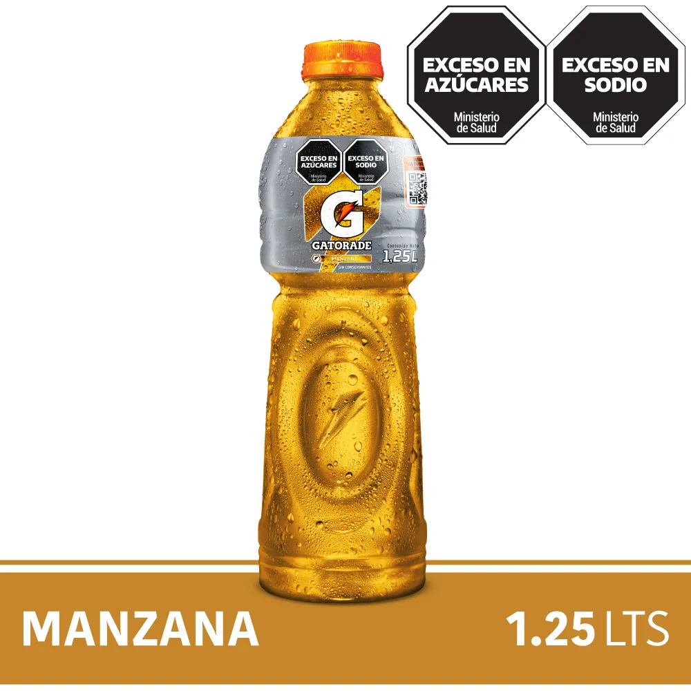 Gatorade Bebida Isotónica de Manzana, 1,25 l