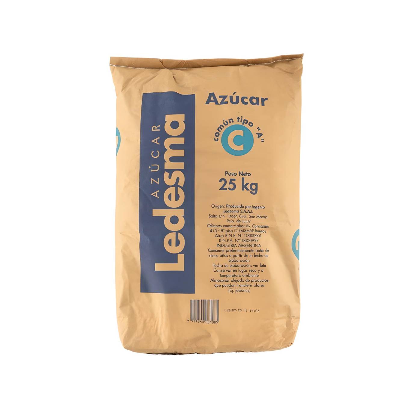 Ledesma Azúcar de Pura Caña Clásica, 25 kg