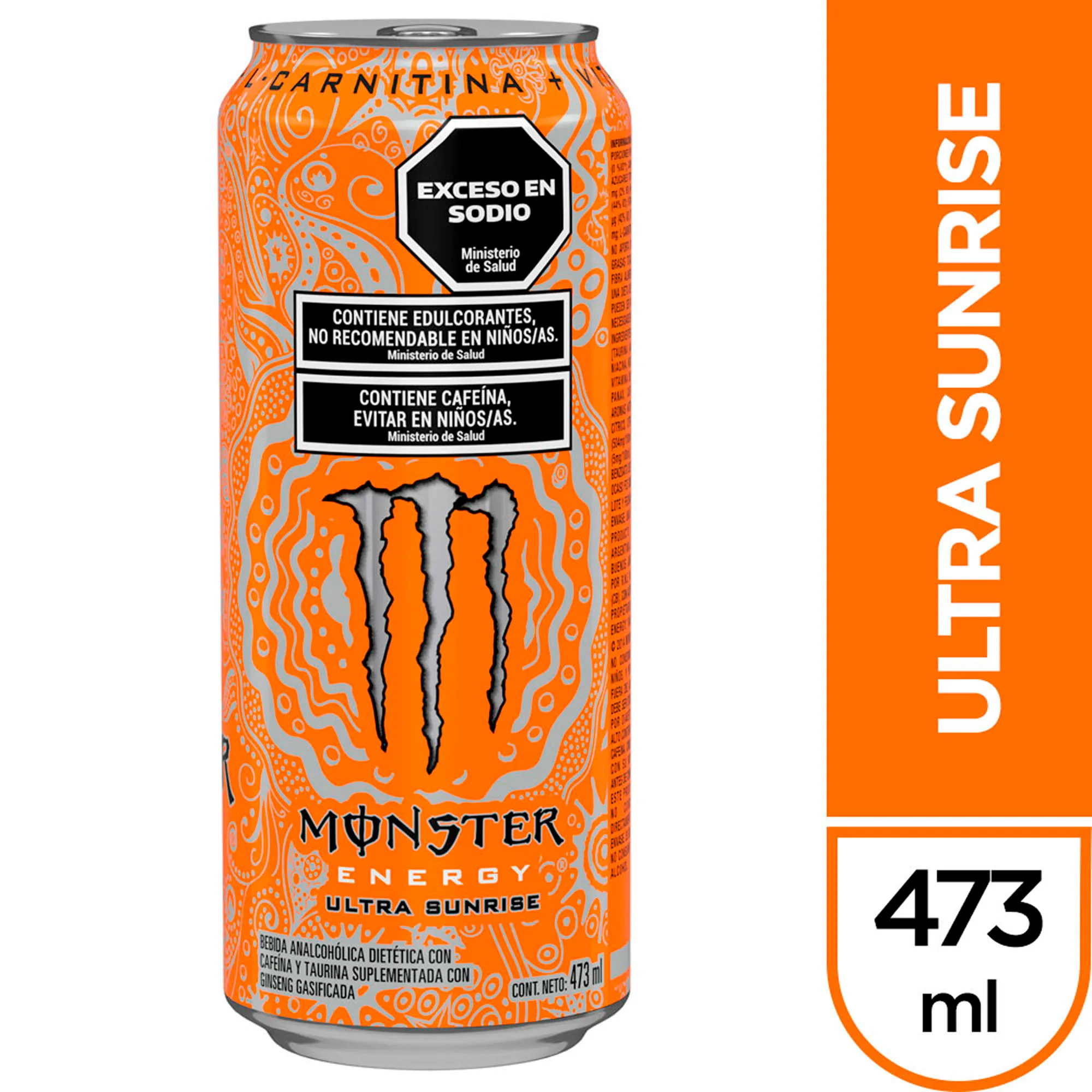 Monster Energy Ultra Sunrise Bebida Energética, 473 ml