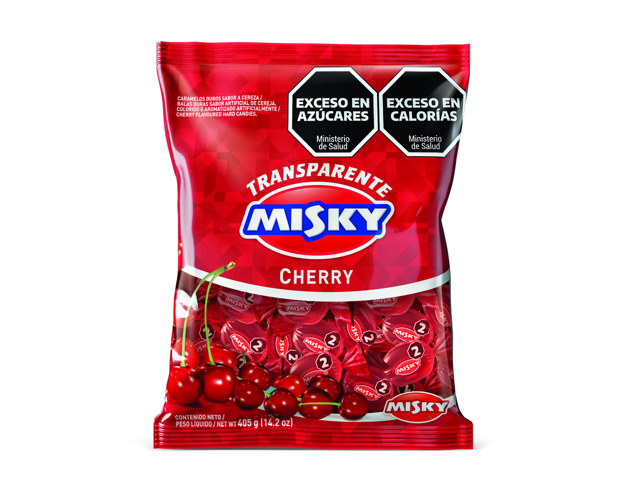 Misky Cherry Caramelos Duros Sabor Cereza, 405 g