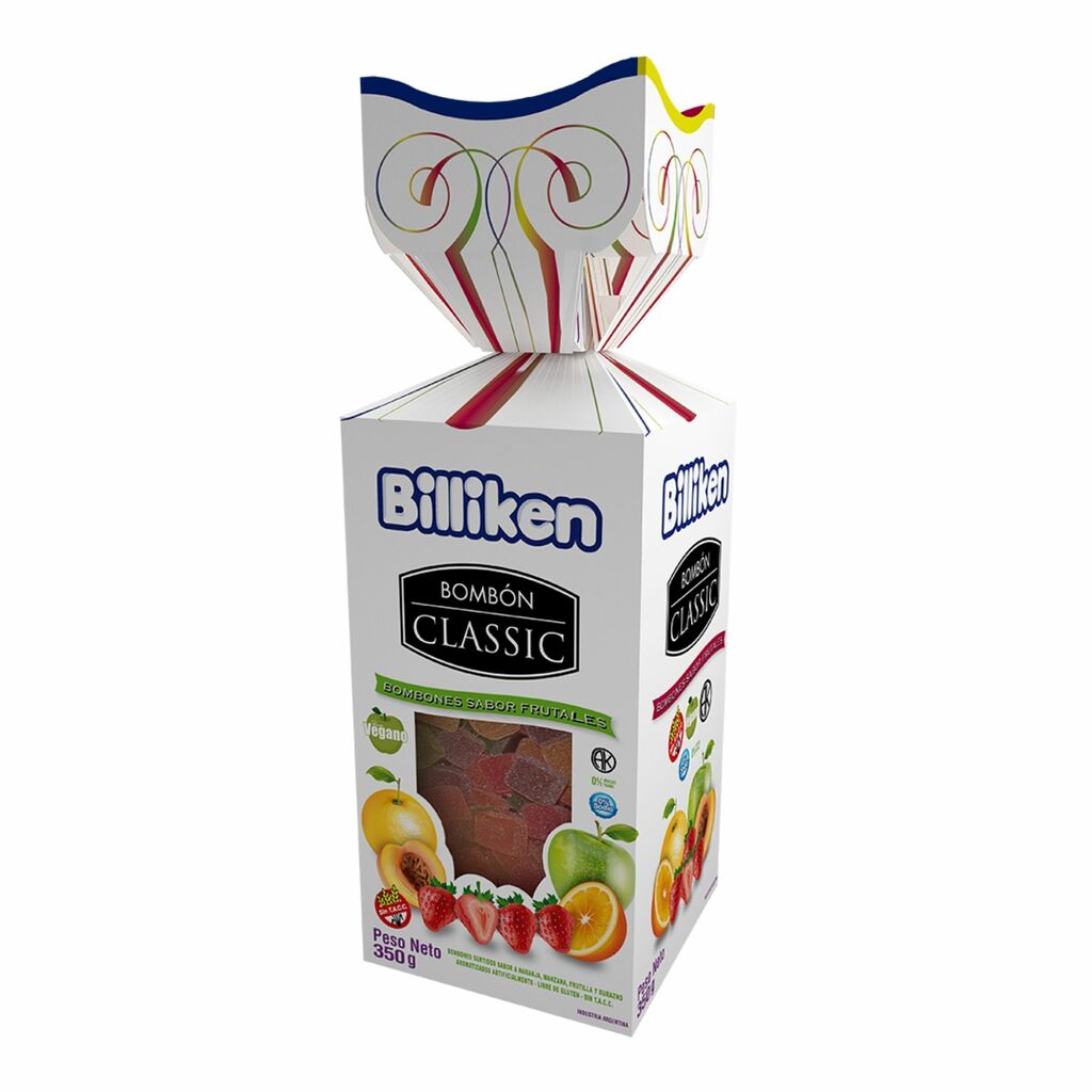 Billiken Bombón Classic Bombones Sabor Frutales, 350 g