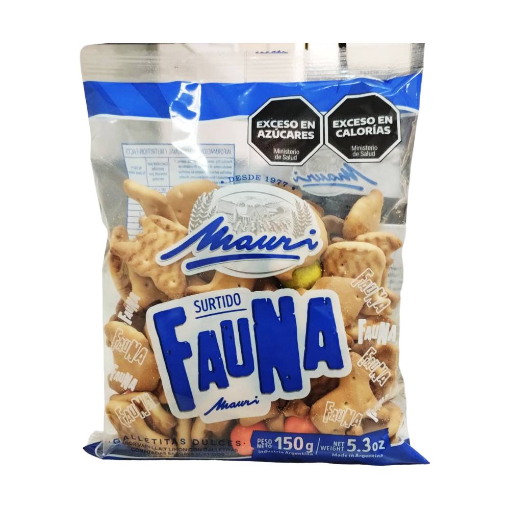 Fauna Surtido Galletitas Dulces Sabor Vainilla y Limón, 150 g