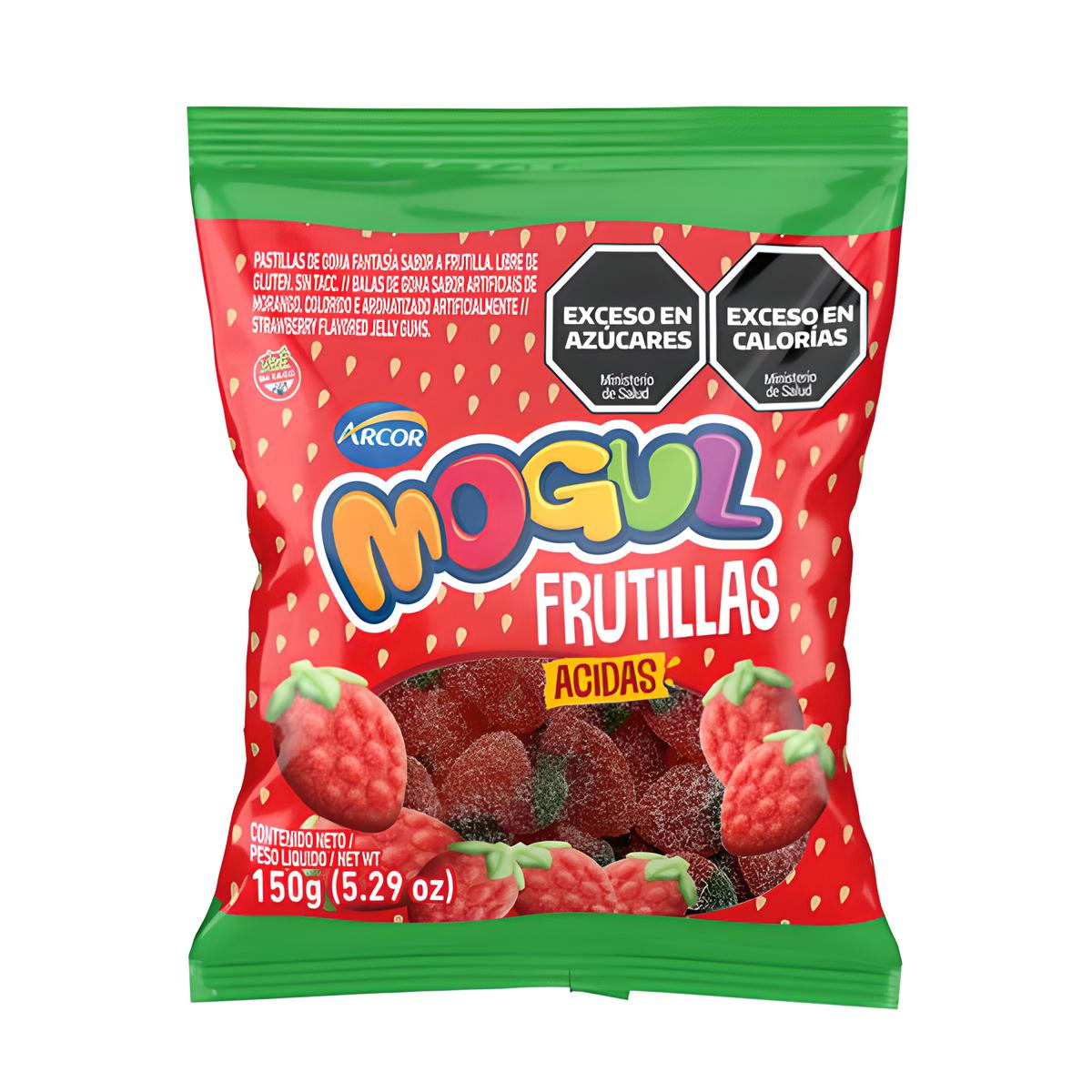 Mogul Frutillas Ácidas Gomitas Sabor Frutilla, 150 g