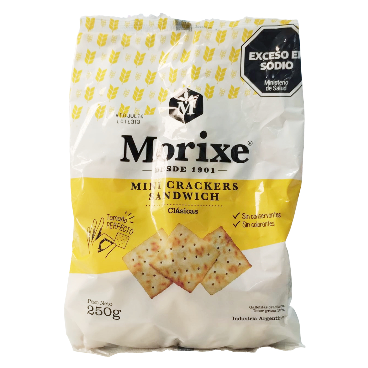 Morixe Mini Crackers Sandwich Clásicas, 250 g