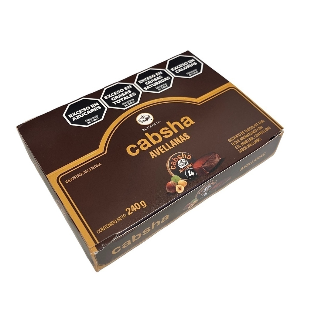 Cabsha Avellanas Bocadito de Chocolate Relleno Avellanas, 10 g (24 ...