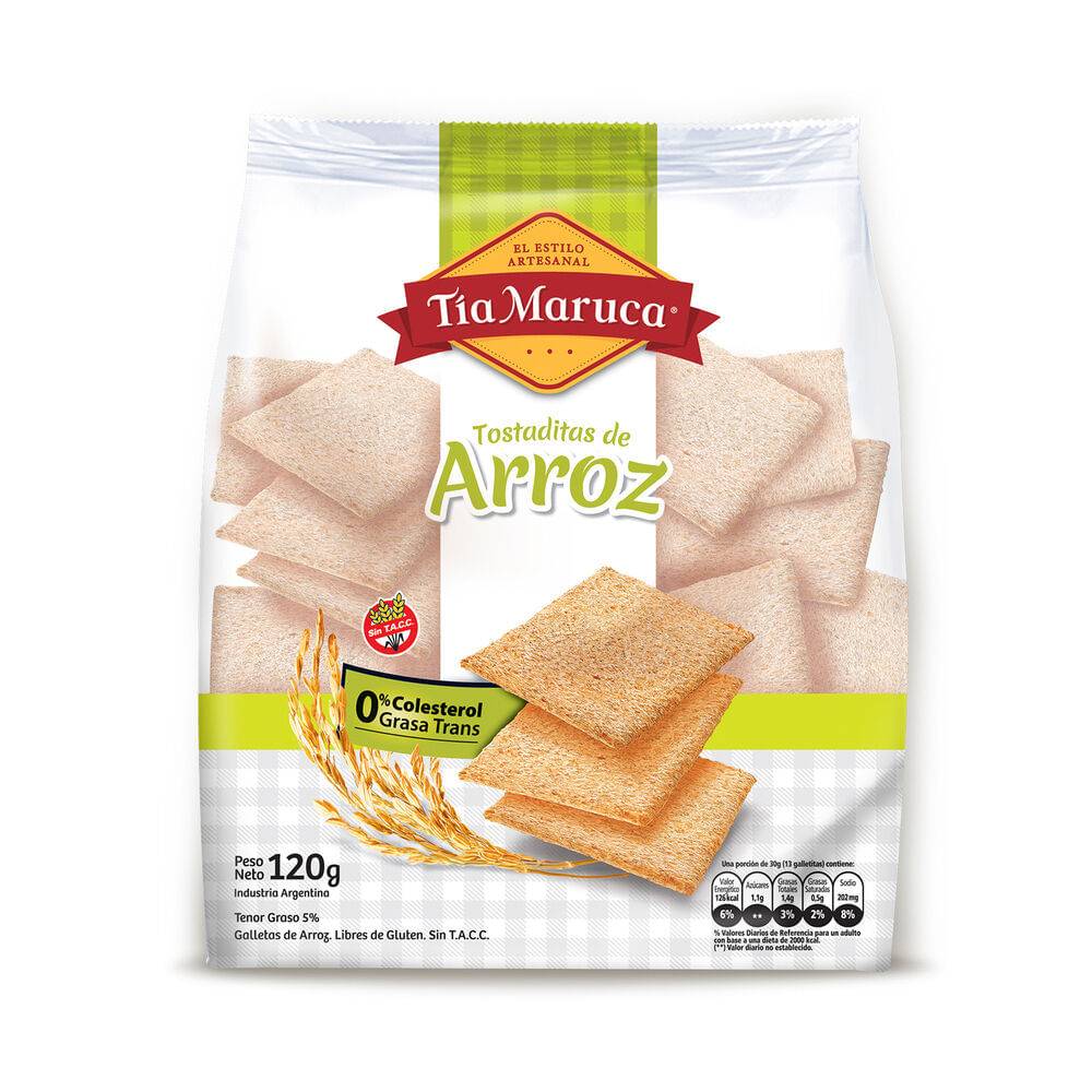 Tía Maruca Tostaditas de Arroz Clásicas, 120 g