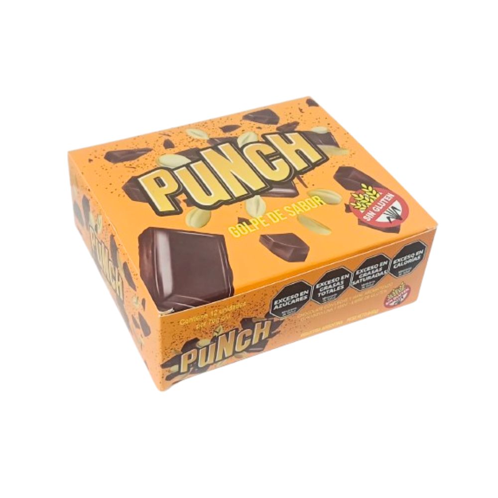Billiken Punch Chocolate con Maní, 70 g (12 Unidades)