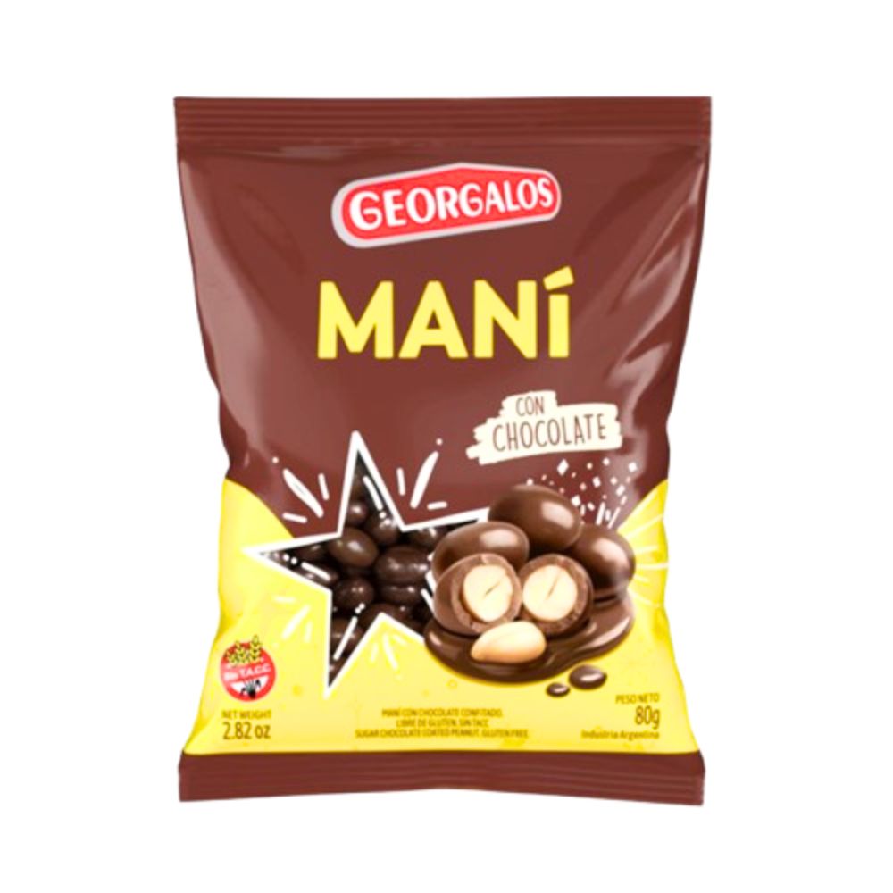 Georgalos Maní con Chocolate, 80 g