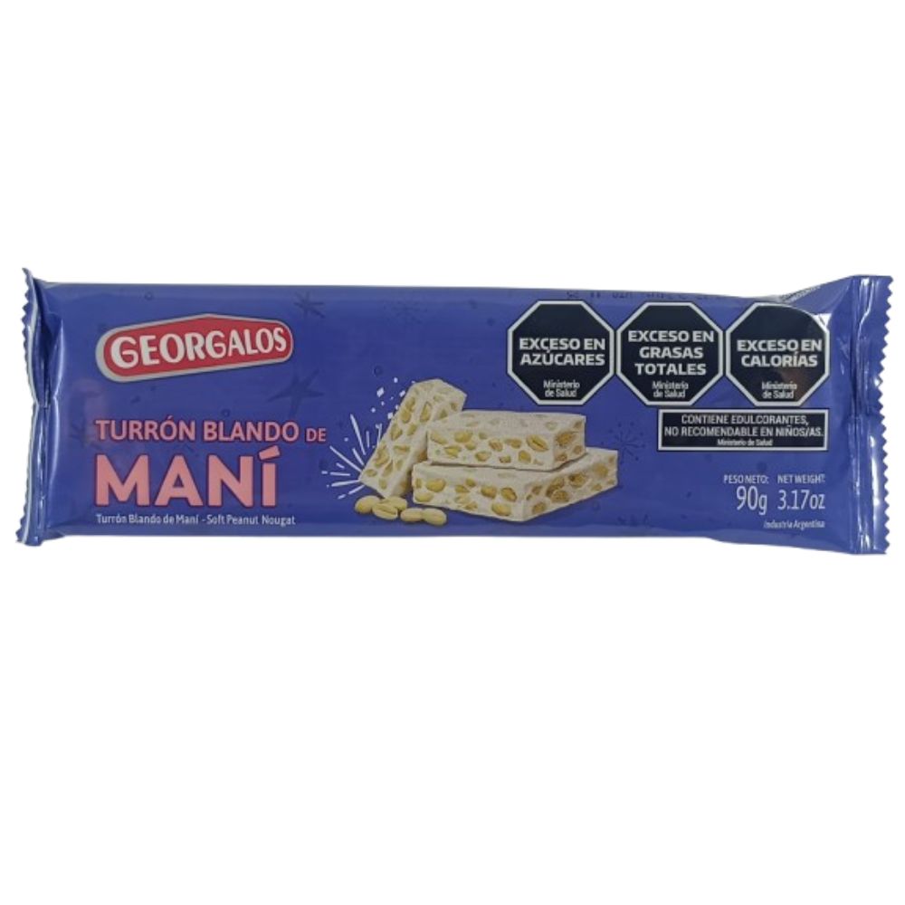 Georgalos Turrón Blando de Maní, 90 g