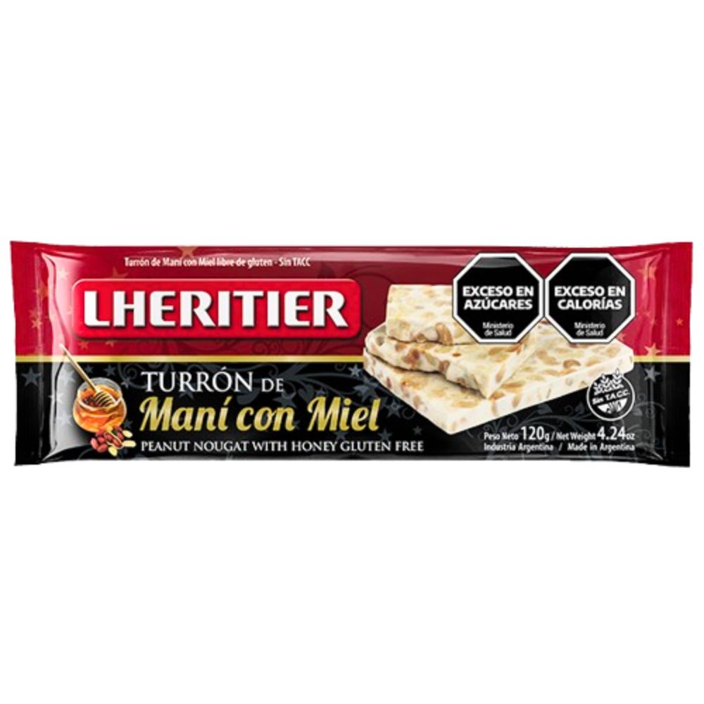 Lheritier Turrón de Maní con Miel, 120 g