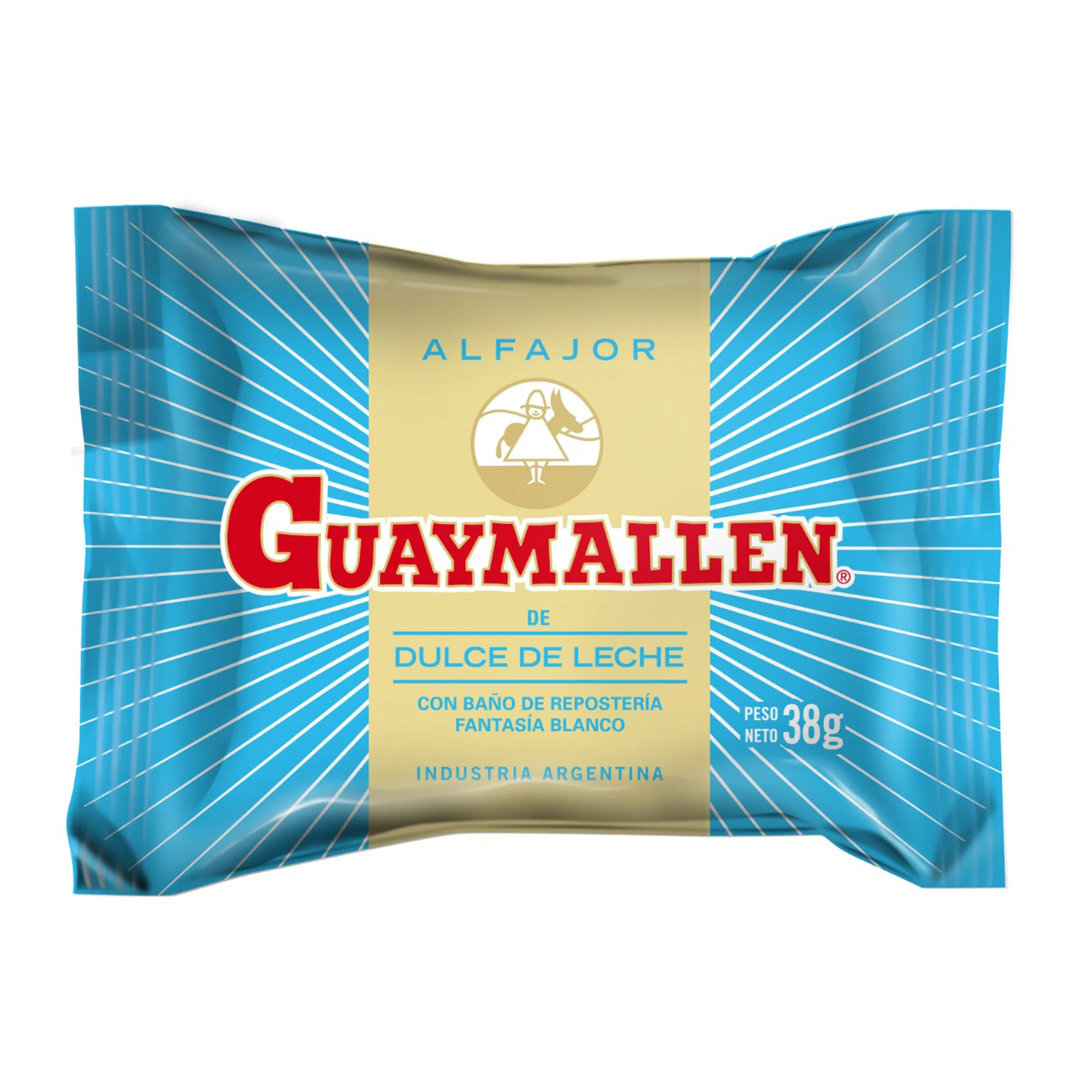 Guaymallén Alfajor Simple Chocolate Blanco, 38 g