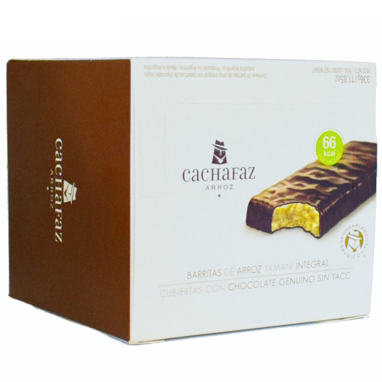 Cachafaz Barritas de Arroz Yamaní Integral Cubiertas con Chocolate, 14 ...