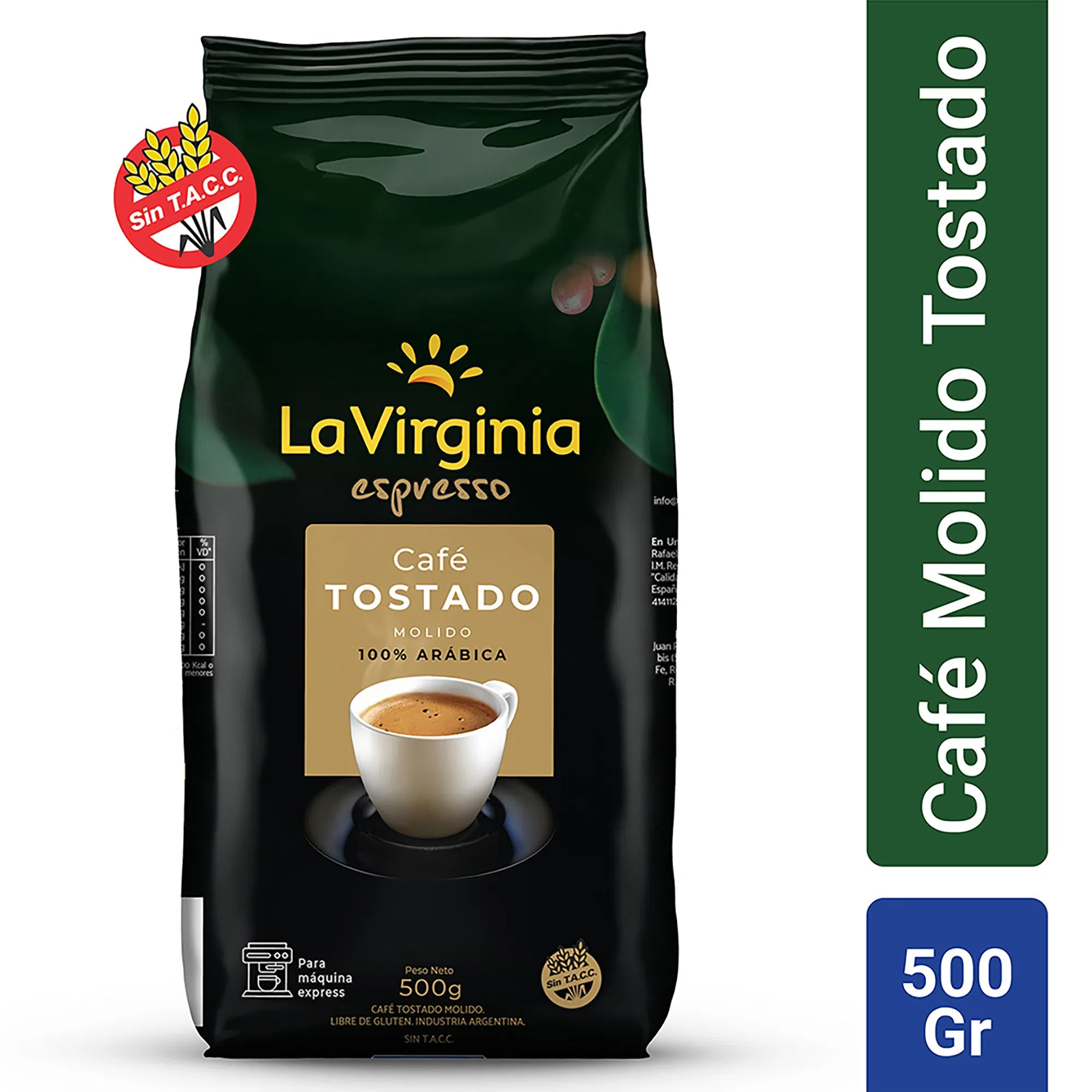 La Virginia Café Arábica Tostado Molido, 500 g
