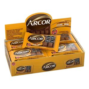 Arcor Tableta de Chocolate con Leche y Maní, 25 g (30 Tabletas)