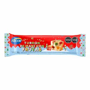 Arcor Turrón de Maní con Frutas, 80 g
