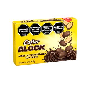 Cofler Block Maní con Chocolate con Leche, 40 g
