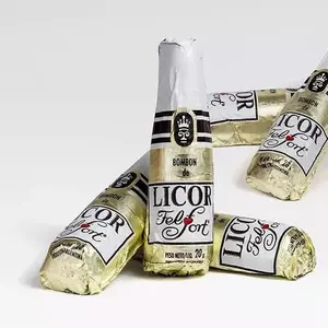 Felfort Licoritas Botellitas con Licor al Chocolate, 20 g (25 Botellitas)